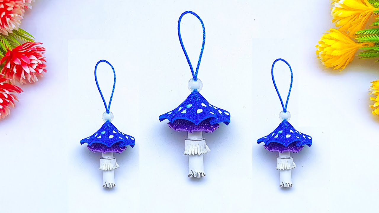 DIY Cute Glitter Foam Sheet Mushrooms Craft | Easy Mushroom Christmas ...