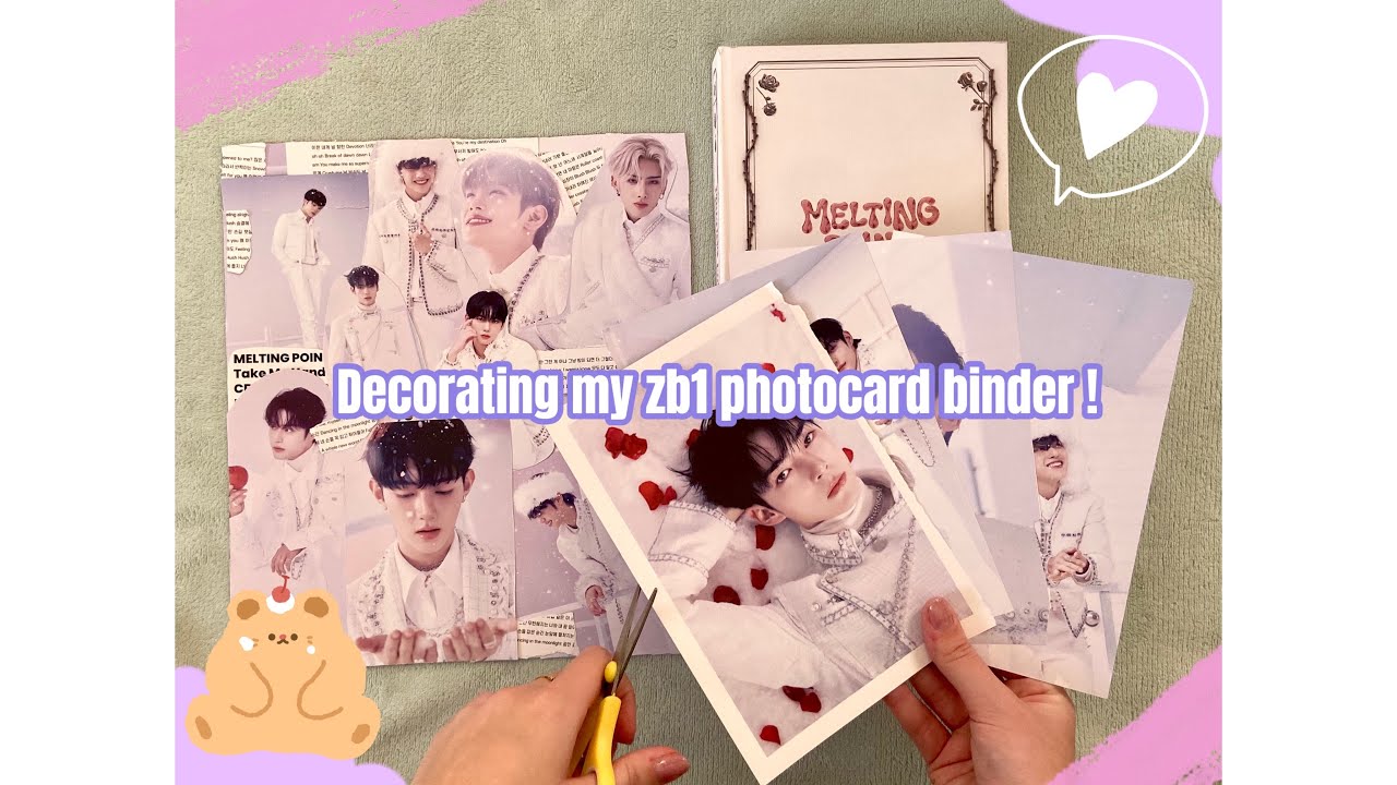 Decorating my zb1 photocard binder! Making photo collage cover out of kpop albums^^ - YouTube