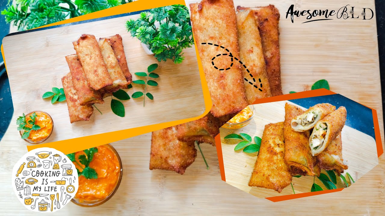 How to make Chicken Cheese Roll | Spring Roll | Homemade Spring Roll ...