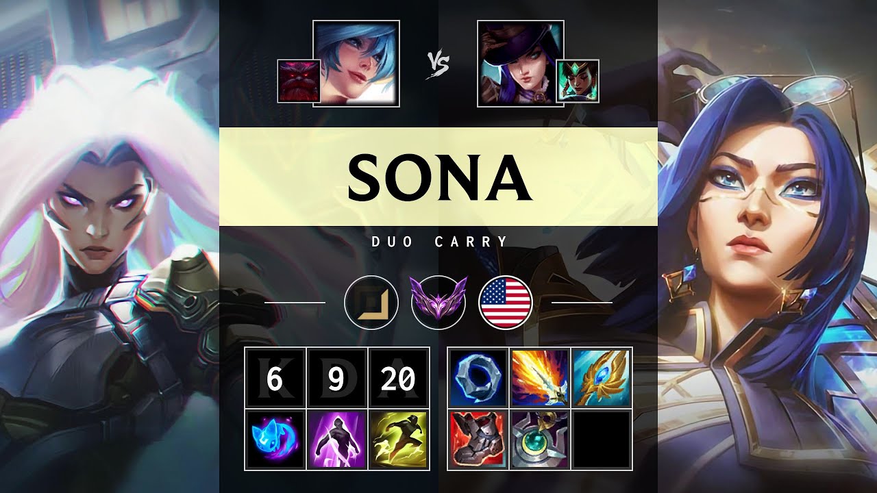 Sona Carry vs Caitlyn - NA Master Patch 25.21 - YouTube