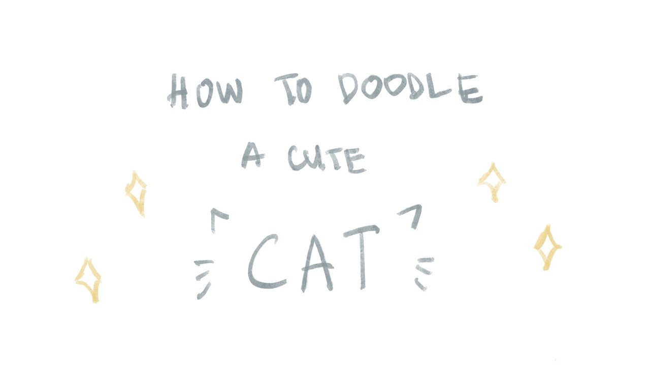cat doodle tutorial-: :-゜・． - YouTube