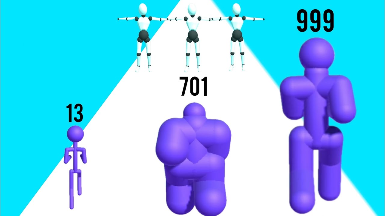 Stickman Run- Collect the most number and power up the person - YouTube
