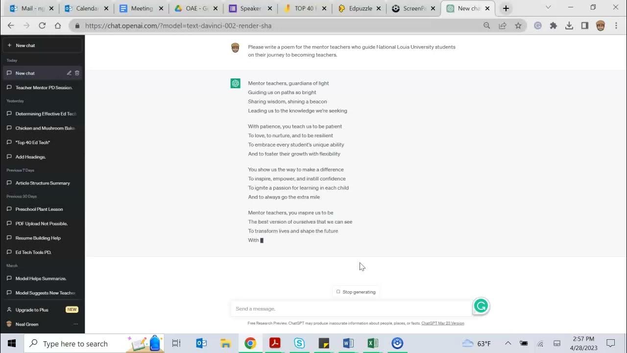 Chat GPT-Thank You Mentor Teachers - YouTube