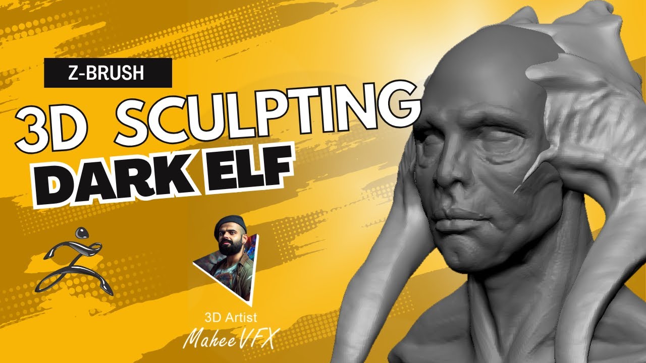 Dark Elf Sculpting with MaheeVFX - YouTube