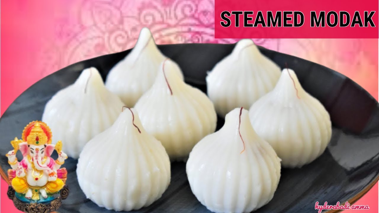 Modak Recipe - मैदा के आटे के उकडीचे मोदक - Traditional Steamed Modak ...