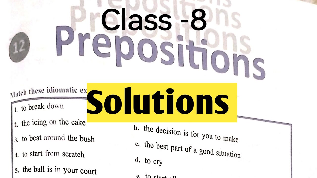 Class -8|| Prepositions|| New Grammar plus by Ratna Sagar - YouTube