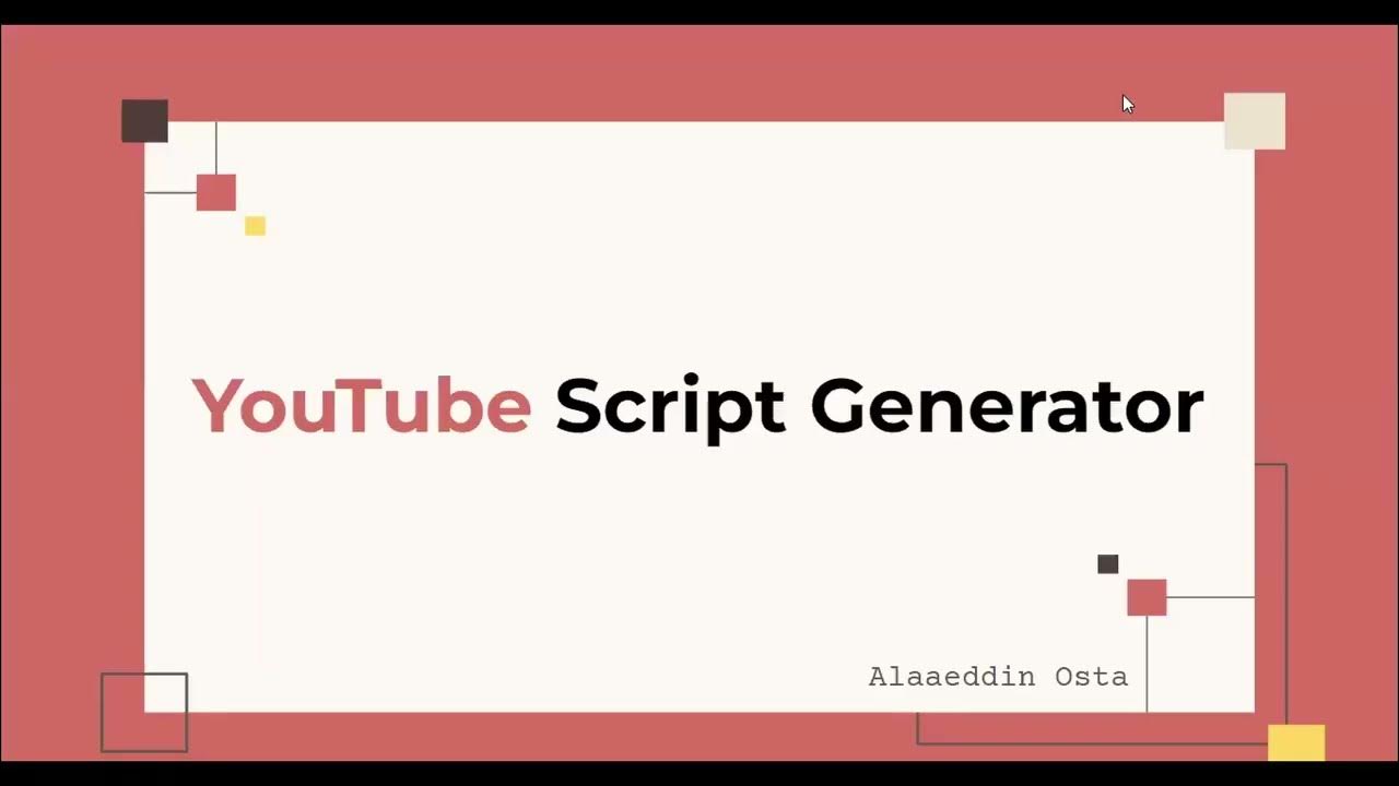 YouTube Script Generator - YouTube