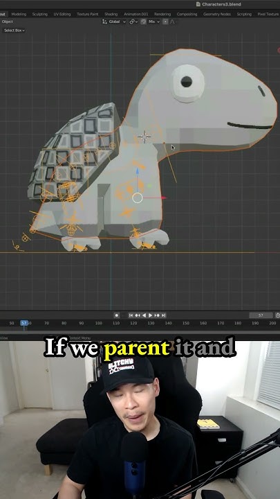 Understand Rig Rotation Issues & Solutions in Blender - Buildbox game - Character 3.4: Dino ...