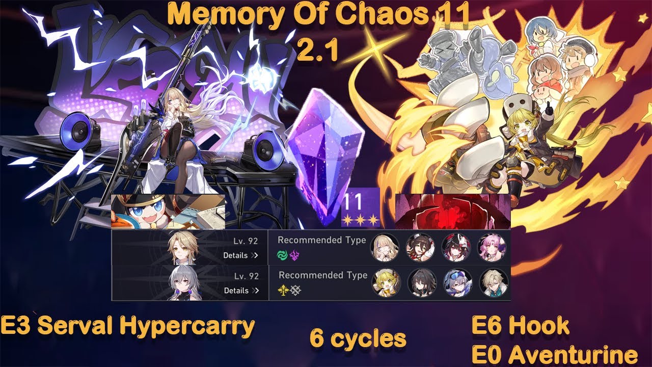 Memory of Chaos 11 2.1.1 - (F2P LC) E3 Serval Hypercarry & (F2P LC) E6 ...