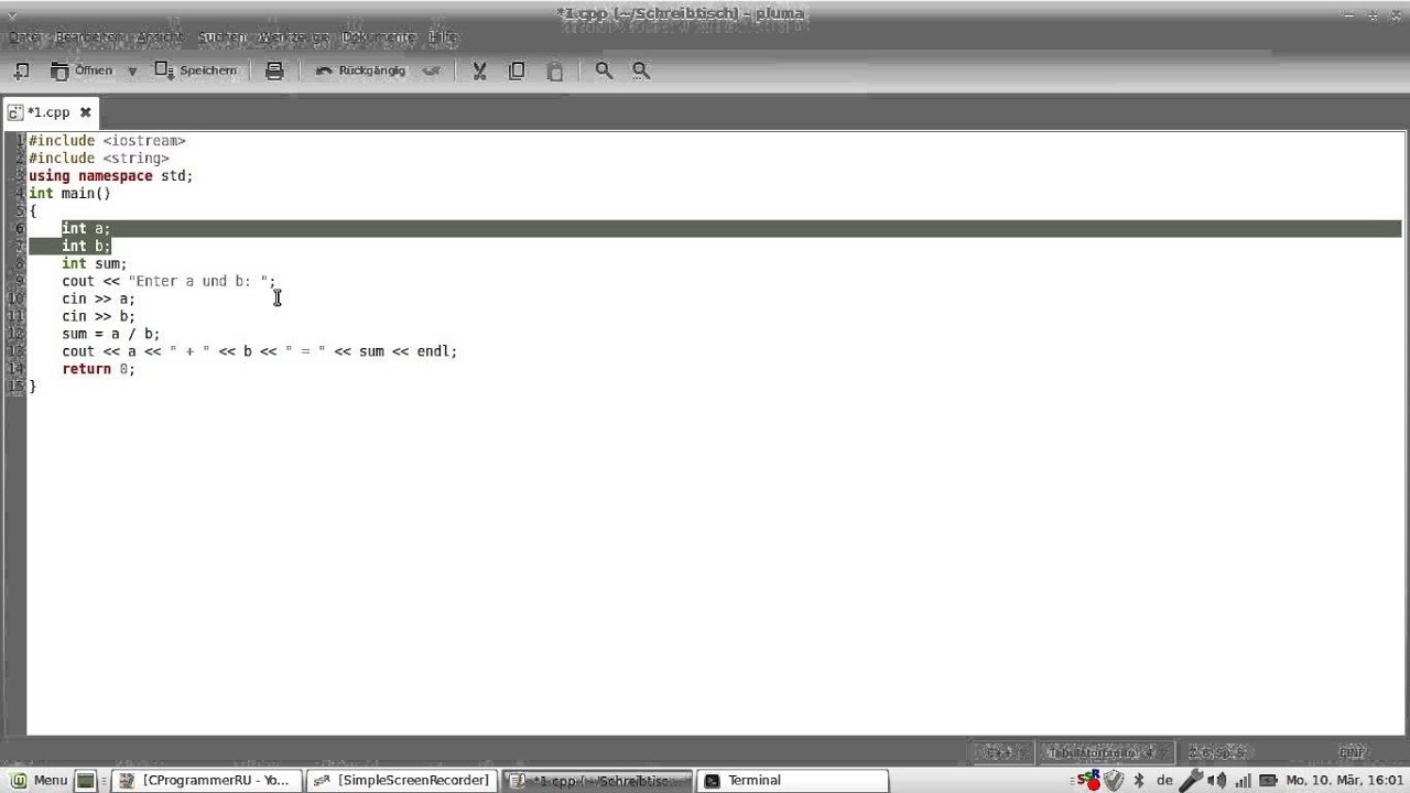 Programmieren in C++ mit Alex (Teil 2) - YouTube