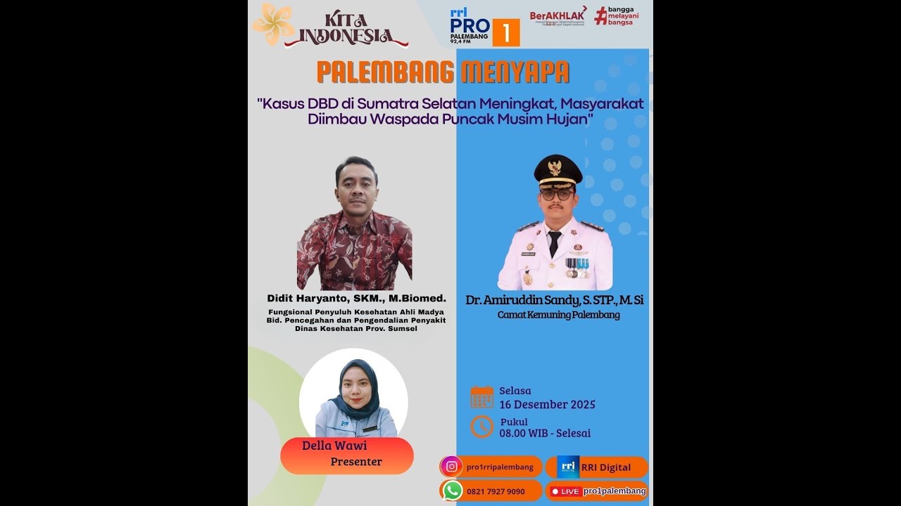 DIALOG INTERAKTIF DALAM STUDIO "PALEMBANG MENYAPA" - RRI PALEMBANG, 16 ...