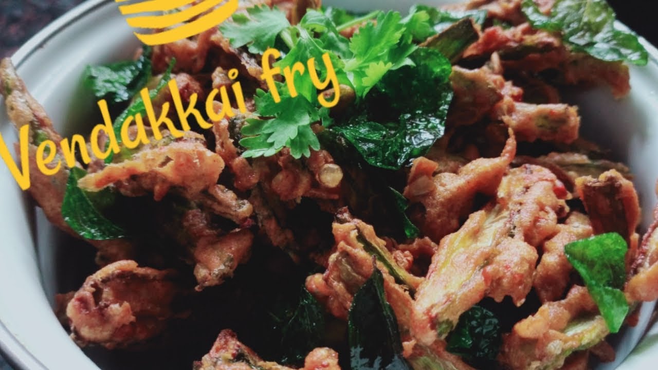 Vendakkai fry recipe in Tamil # Ladies finger deep fry # Crispy and ...