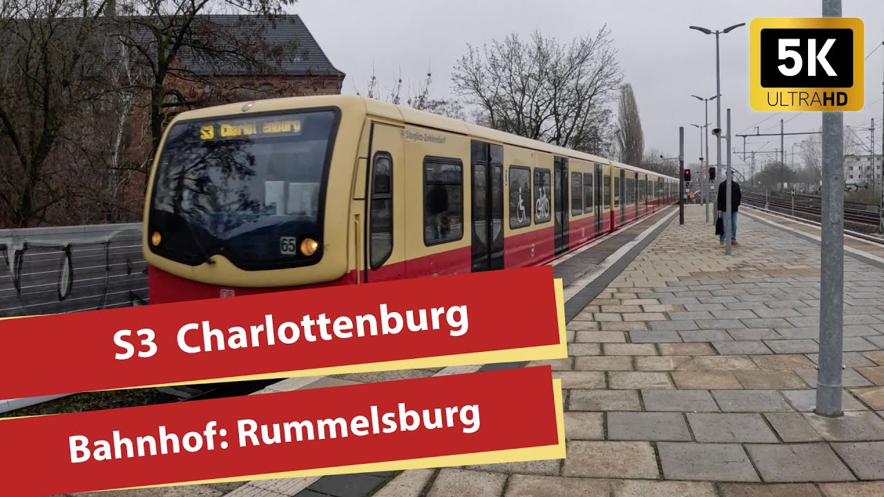 (5K) Einfahrt der S-Bahn Linie S3 am Bahnhof Rummelsburg - YouTube