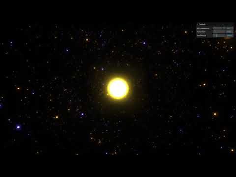 Solar Particles Simulation. Javascript +  - Youtube