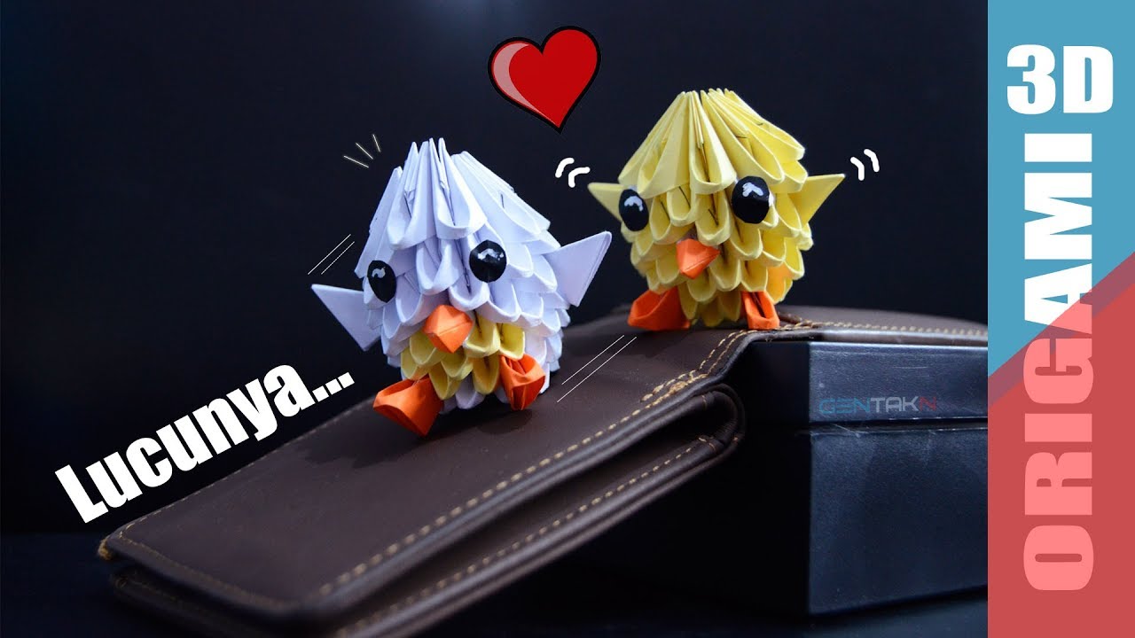#WithMe | How to make 3d origami chicken | origami chicken easy step by ...