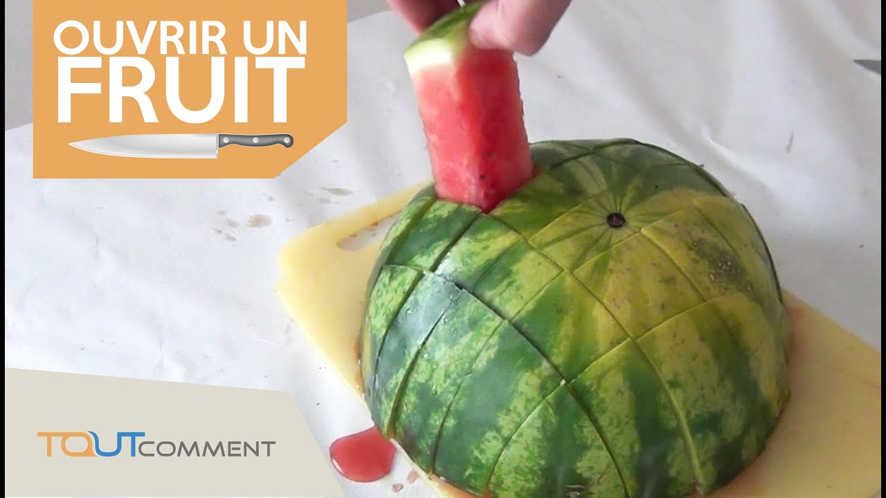 Comment couper une pastèque rapidement - YouTube