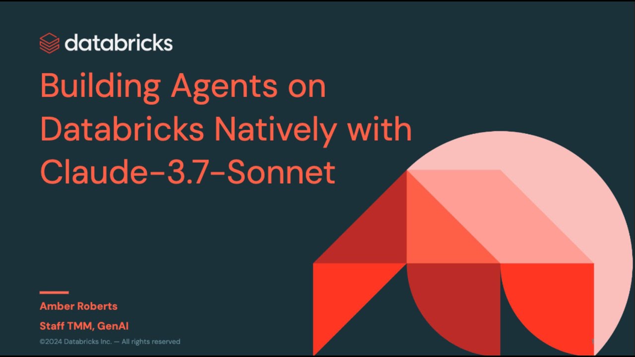 Building Agents on Databricks Natively with Claude-3.7-Sonnet - YouTube