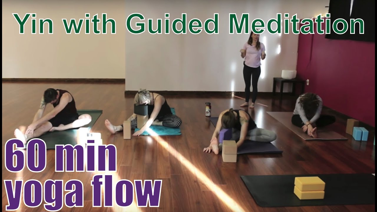 60 Minute Yoga Class - Yin with Guided Meditation - YouTube