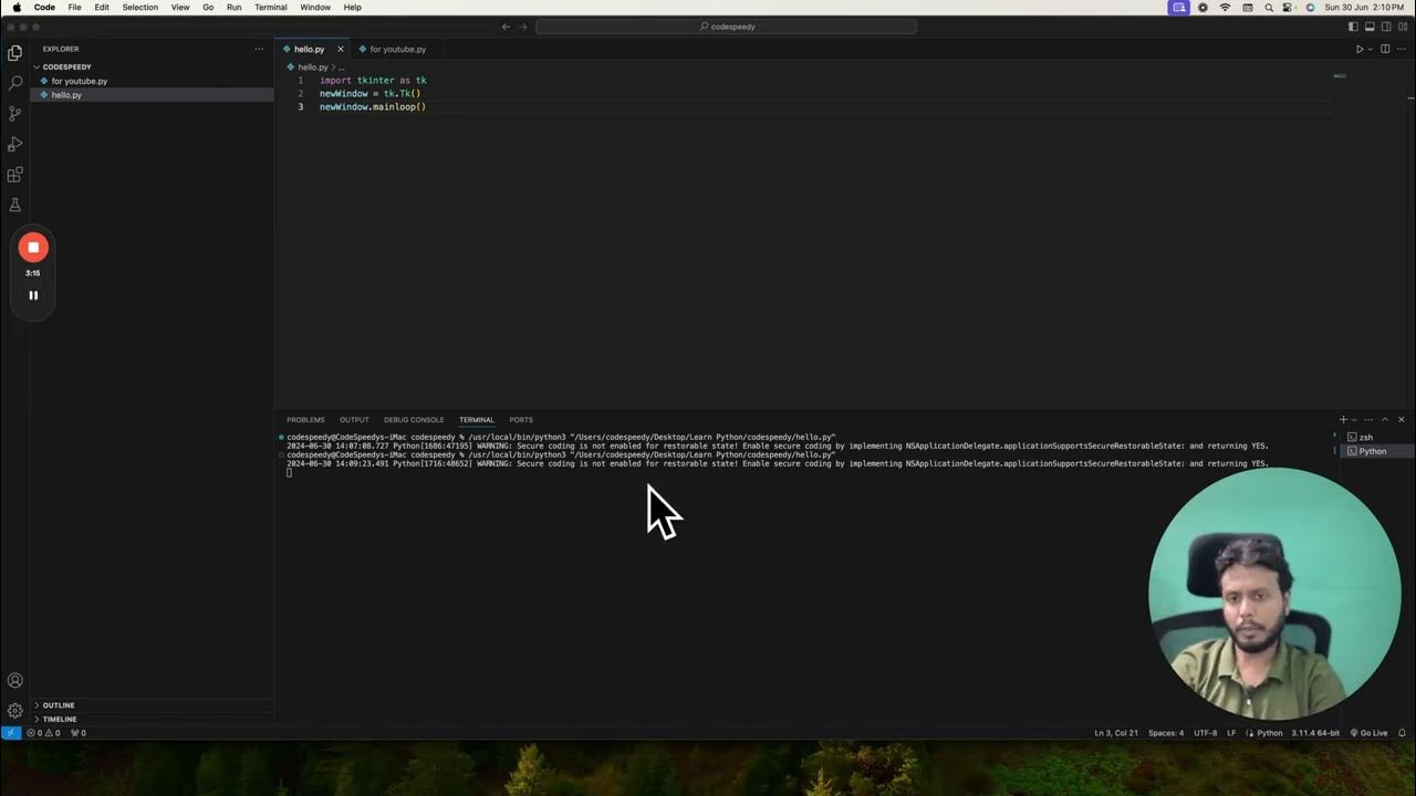 Mac Warning: Secure coding is not enabled for restorable state! Enable secure coding by ...