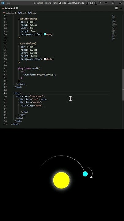 Sistema solar en html y css - YouTube