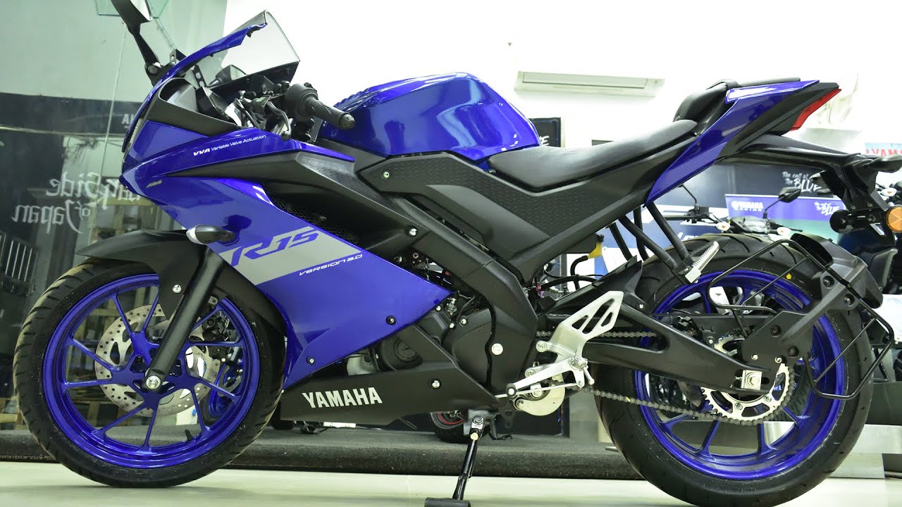 2020 BS6 Yamaha YZF R15 V3 Racing Blue Color Exhaust Sound Engine
