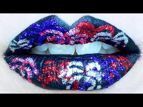 NYE Fireworks Lip Art & Fireworks Facts! - YouTube