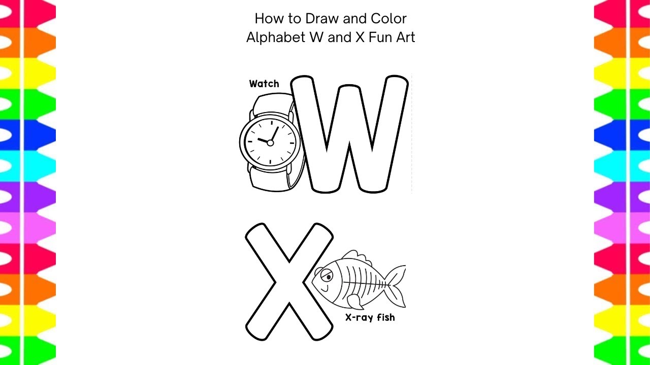 How to Draw Alphabet W and X l Drawing Video Alphabet W and X Fun Art ...