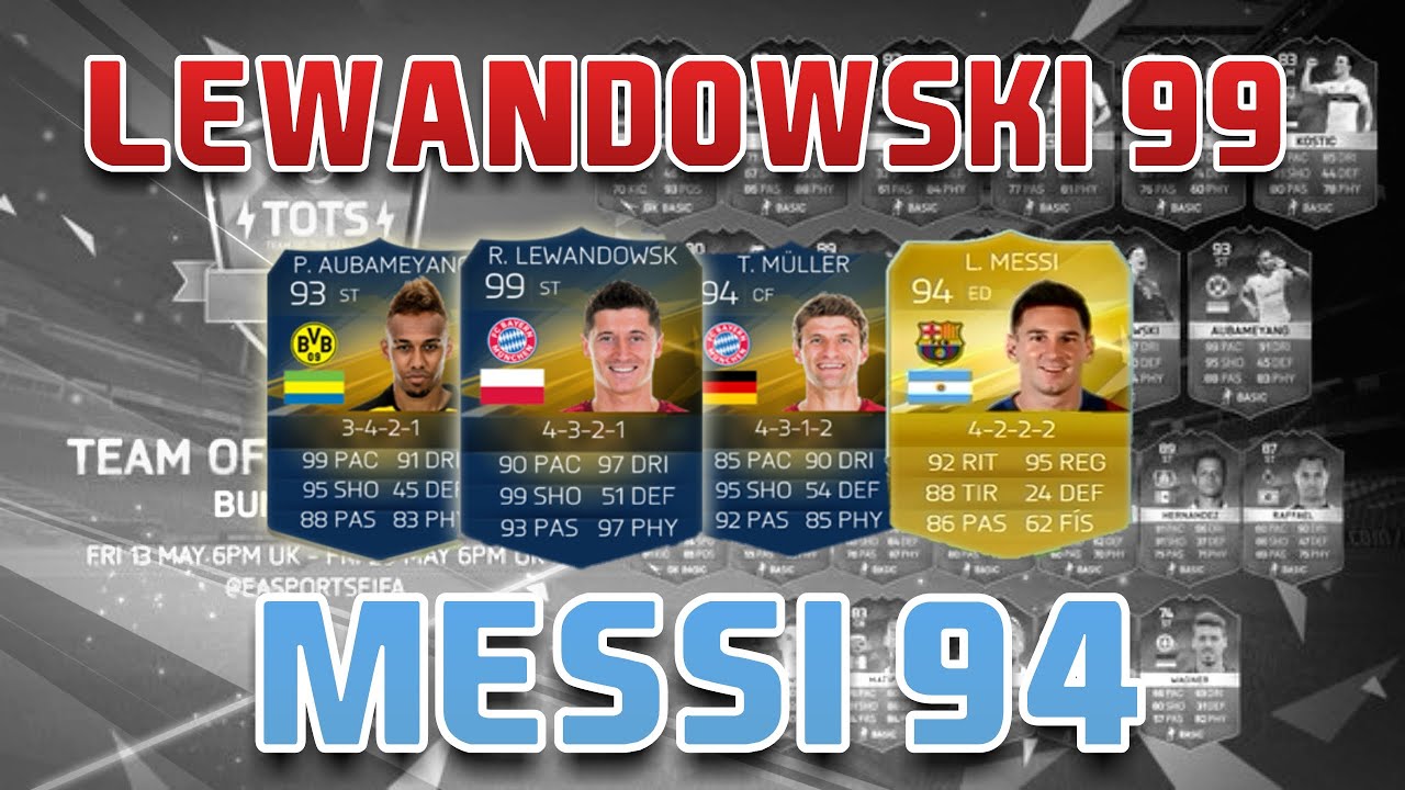 LEWANDOWSKI TOT 99 AND MESSI | PACK OPENING AND EXCHANGE PLAYER | FIFA ...