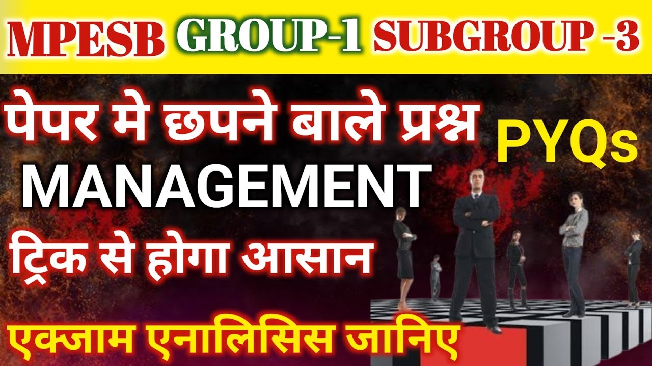 MPESB Group1Subgroup3| MANAGEMENT PYQ ANALYSIS |Notification 2025 ...