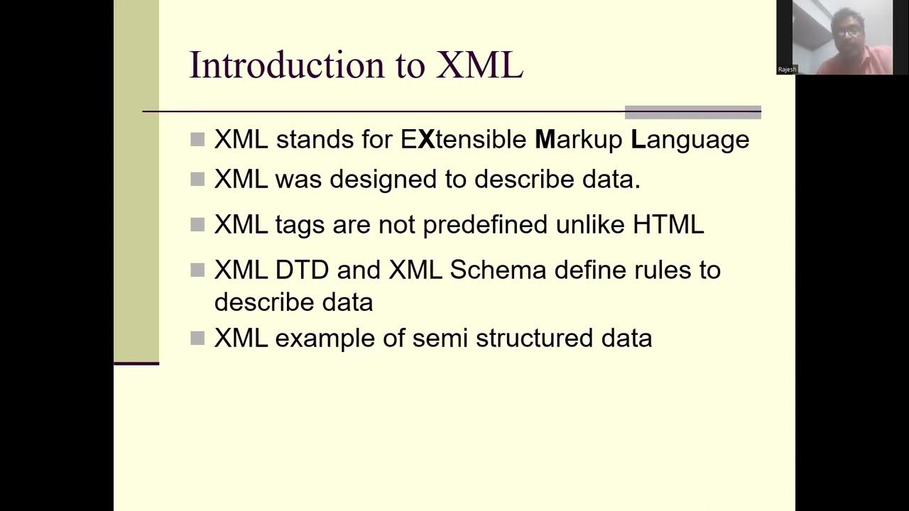 Dr M Rajesh Khanna - 191IT734 - SOA- Introduction to XML - YouTube