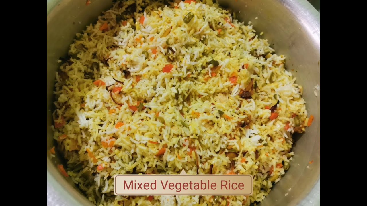 Easy Mixed Vegetable Rice - YouTube
