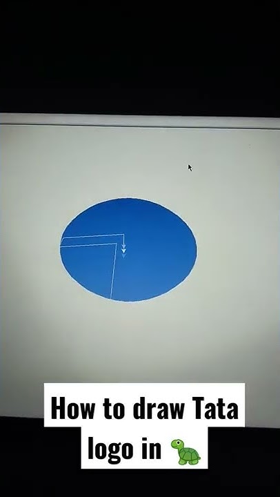 How to draw Tata logo in Python Turtle Graphics #shorts #tech #turtle# ...