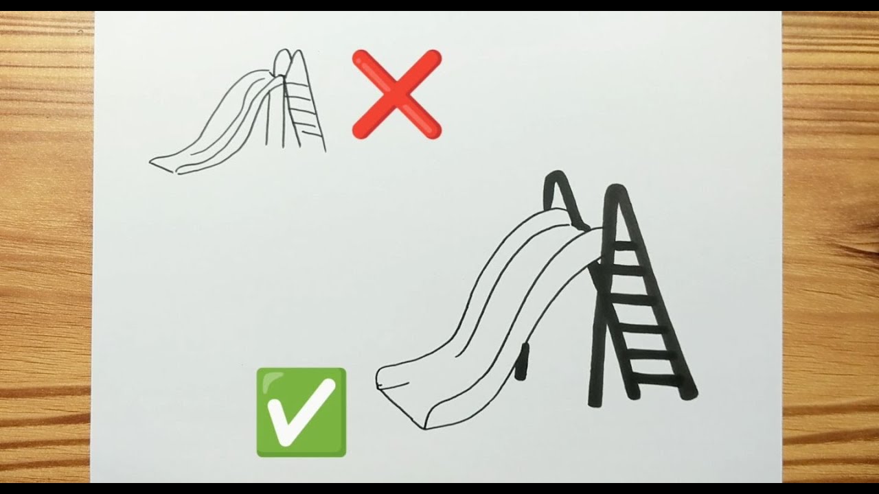 How to drawing KIDS SLIDE Easy - YouTube