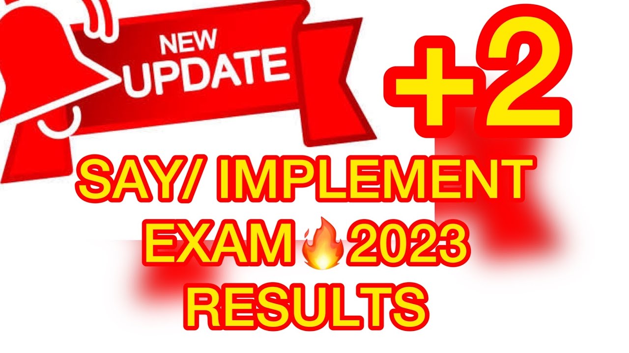 PLUS TWO| SAY IMPROVEMENT EXAM RESULTS 2023 - YouTube
