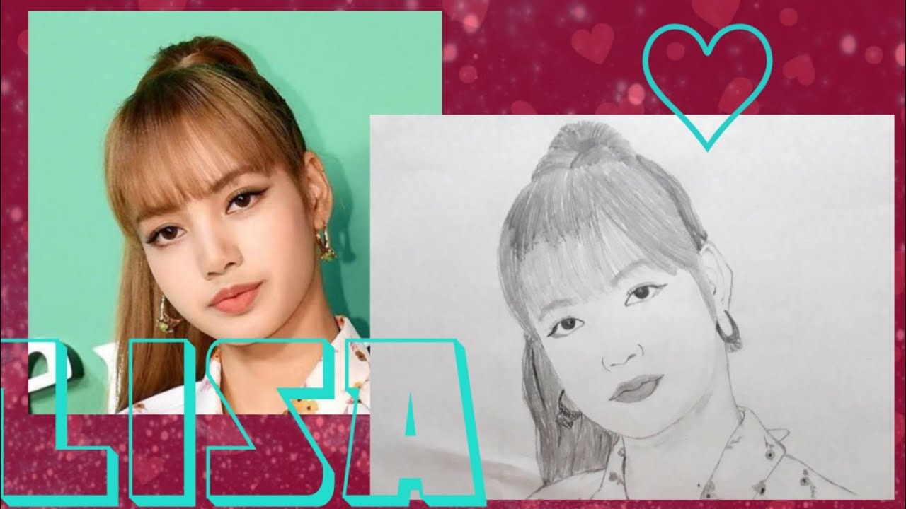 How to draw blackpink lisa | Lalisa drawing step by step tutorial with ...