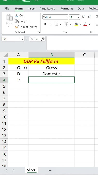 GDP Ka Fullform #excel #exceltips #exceltricks #exceltutorial - YouTube