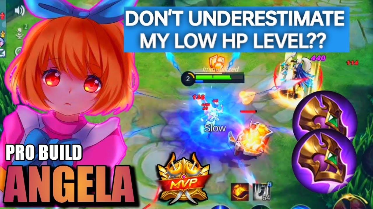 DON'T UNDERESTIMATE THE LOW HP LEVEL OF ANGELA ? | ANGELA BEST BUILD ...