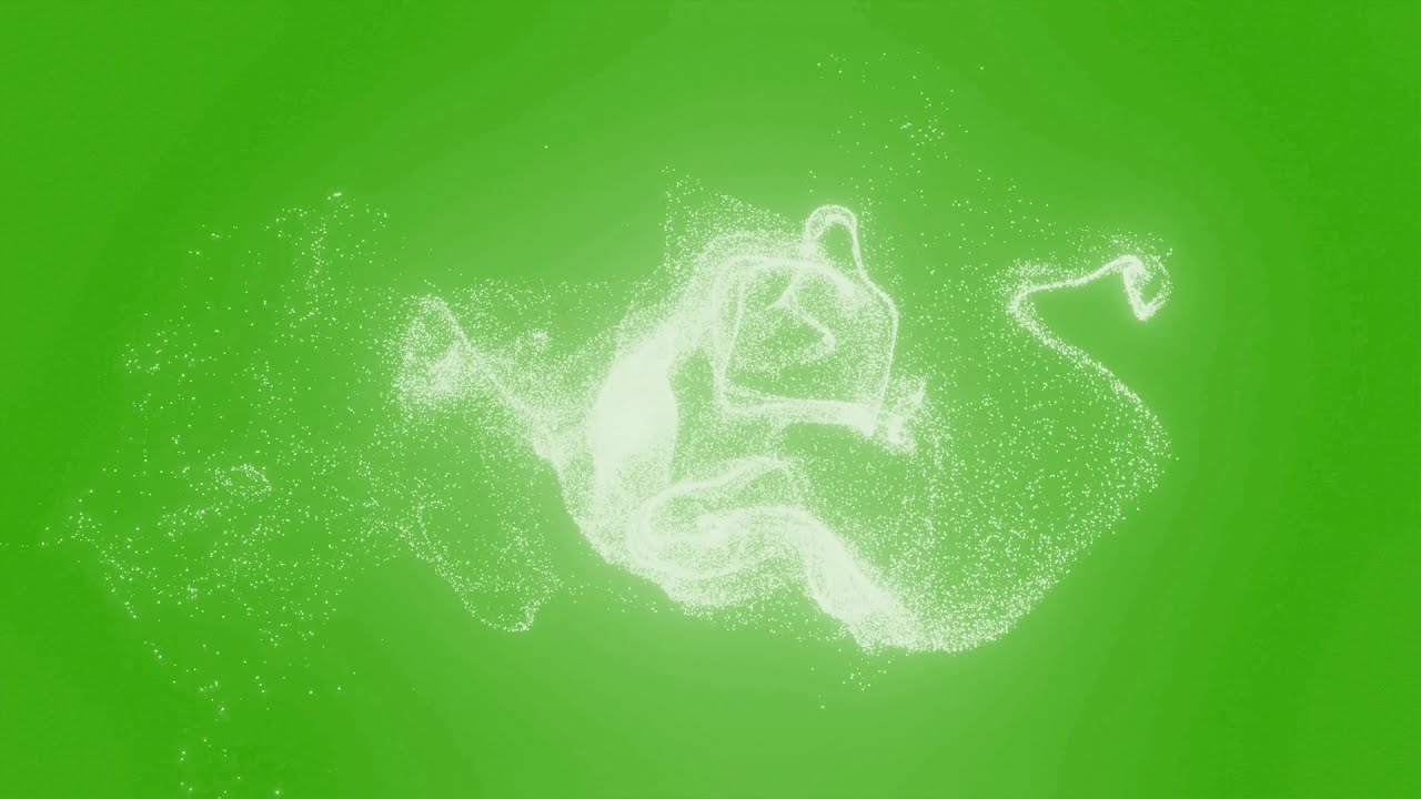 Particles moving particles green screen - YouTube