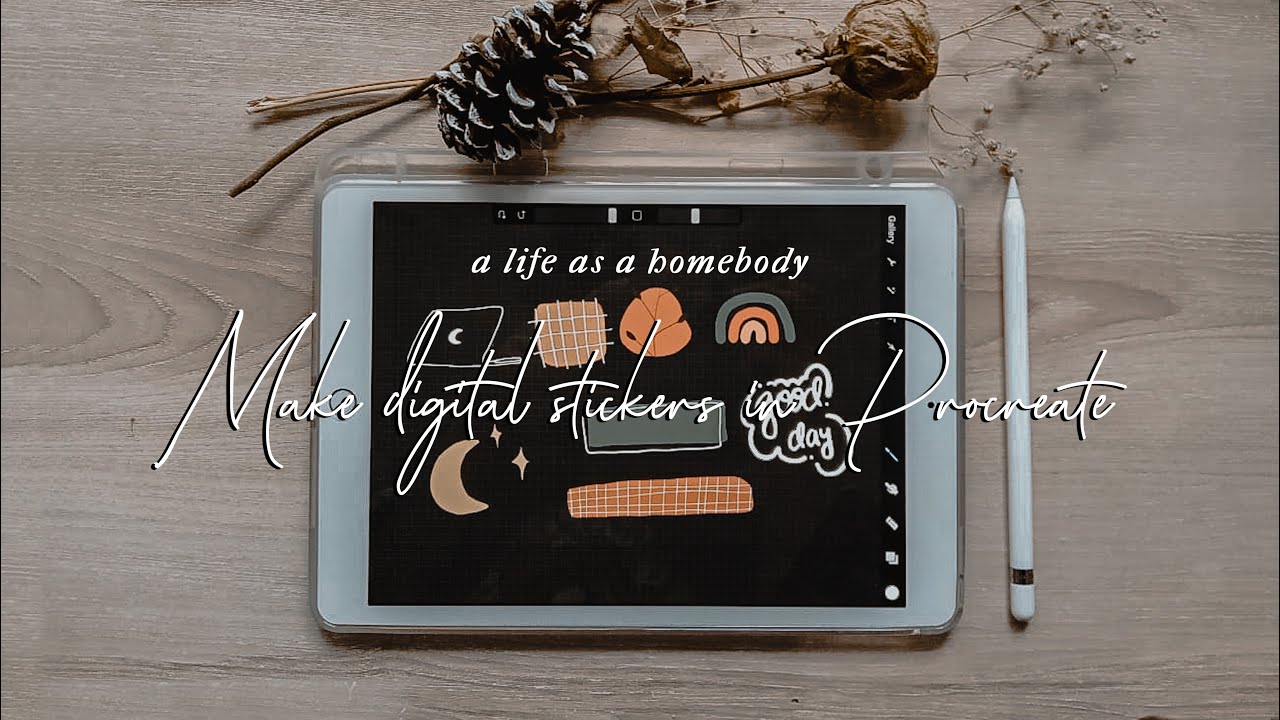 Free Stickers) How i make digital stickers in Procreate | Journaling ...