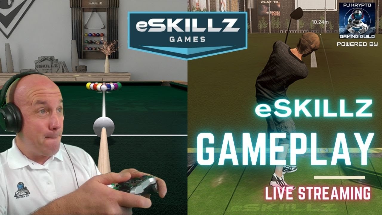 PJ Krypto | eSkillz Pool AND Golf Game LIVE - YouTube
