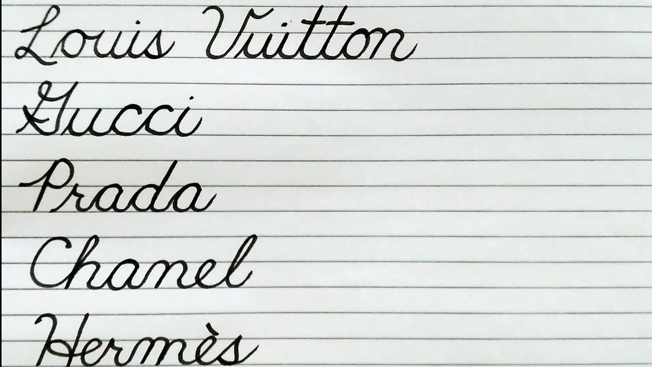 Signature Bags | English Cursive Handwriting | Learn How To Write Basic ...