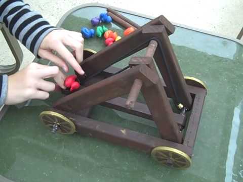 Homemade Catapult Close-Up - YouTube