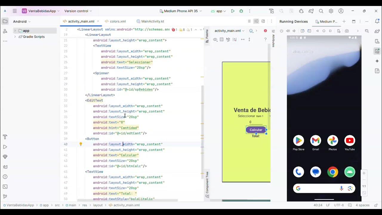 Uso de Spinner (lista desplegable) en Android Studio con Kotlin - YouTube