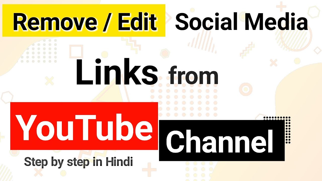 Remove Social Media Links From YouTube Channel Edit Social Links From Remove Social Media Links From YouTube Channel Edit Social Links From