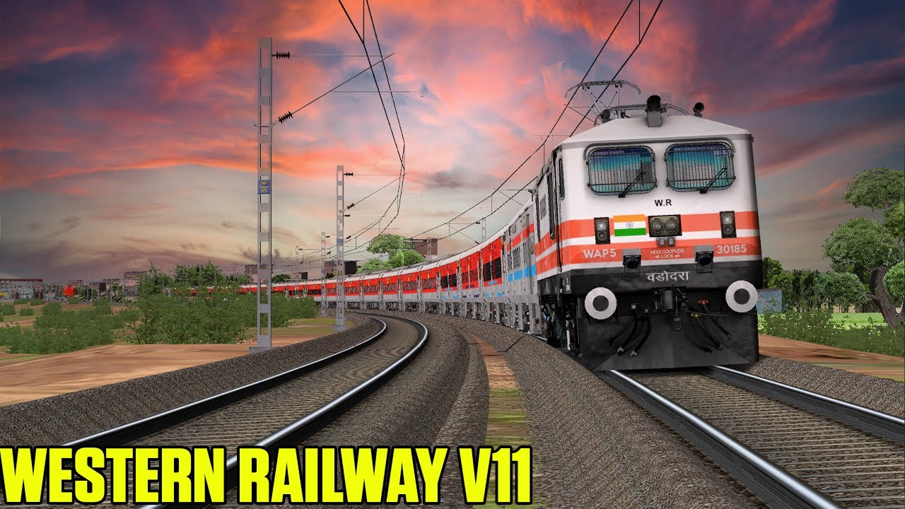 🔥WESTERN RAILWAY V11 ROUTE: 12466 RANTHAMBHORE SF EXPRESS INDIAN ...
