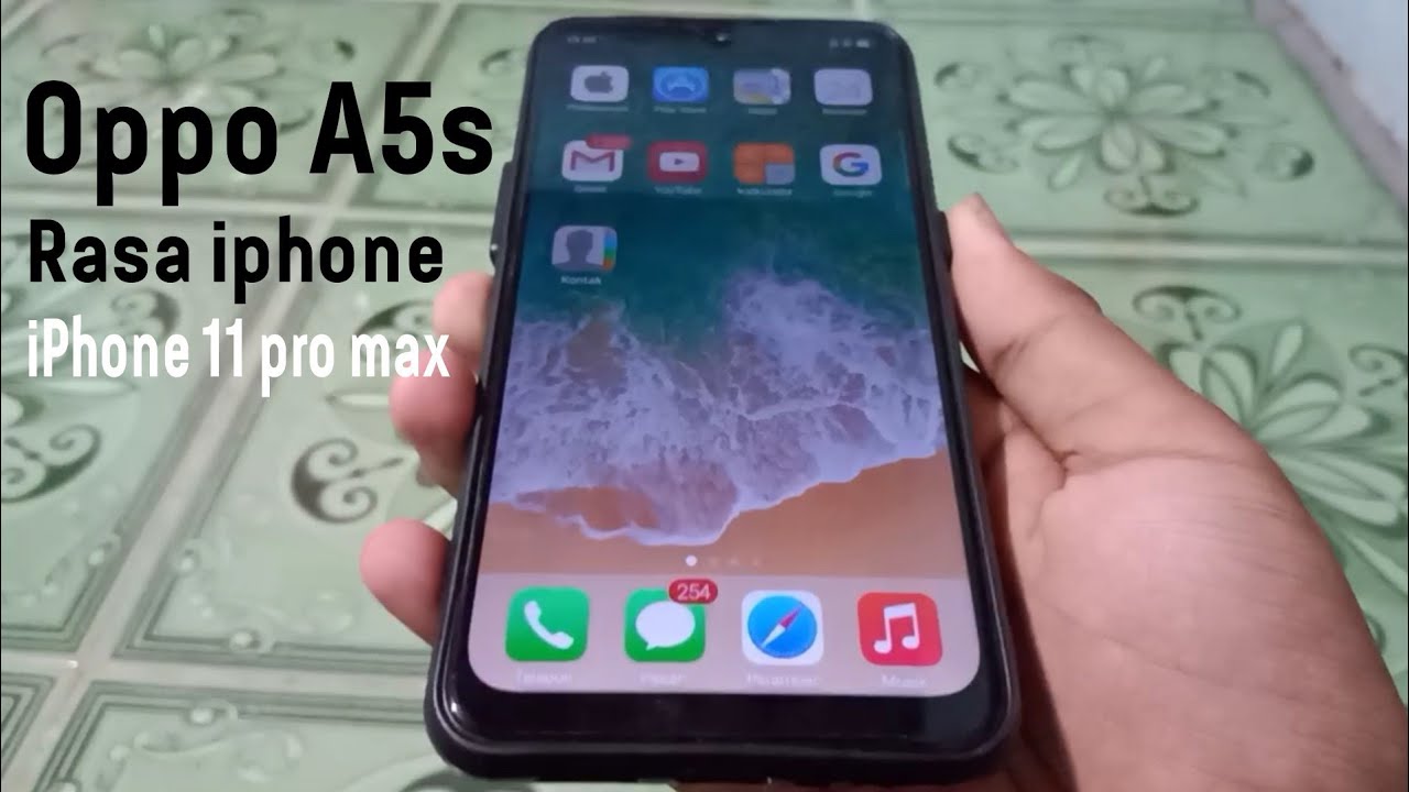 PERMANEN 100%. .!!! OPPO A5S Rasa IPHONE 11 PRO MAX keren parah - YouTube