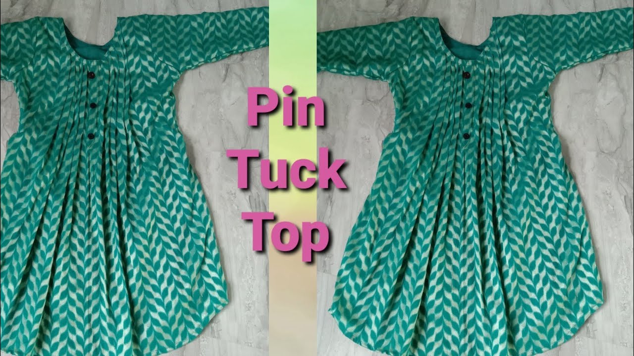 Pin Tuck Top cutting and stitching/designer top with pintucks - YouTube