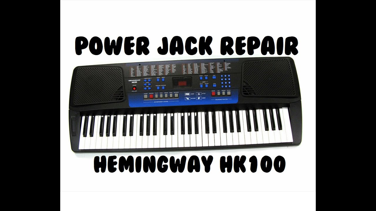 Hemingway Hk100 keyboard power jack repair - YouTube