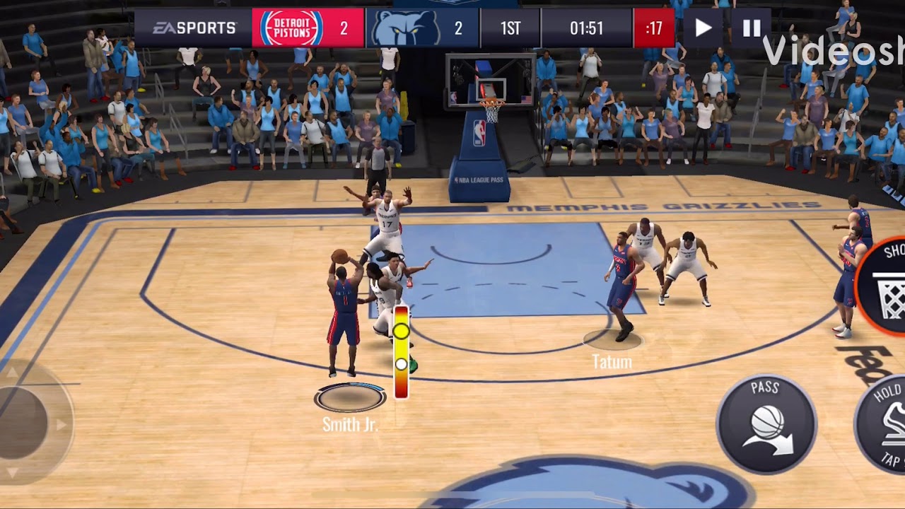 A clip of me hitting a deep Three pointer in NBA live mobile - YouTube