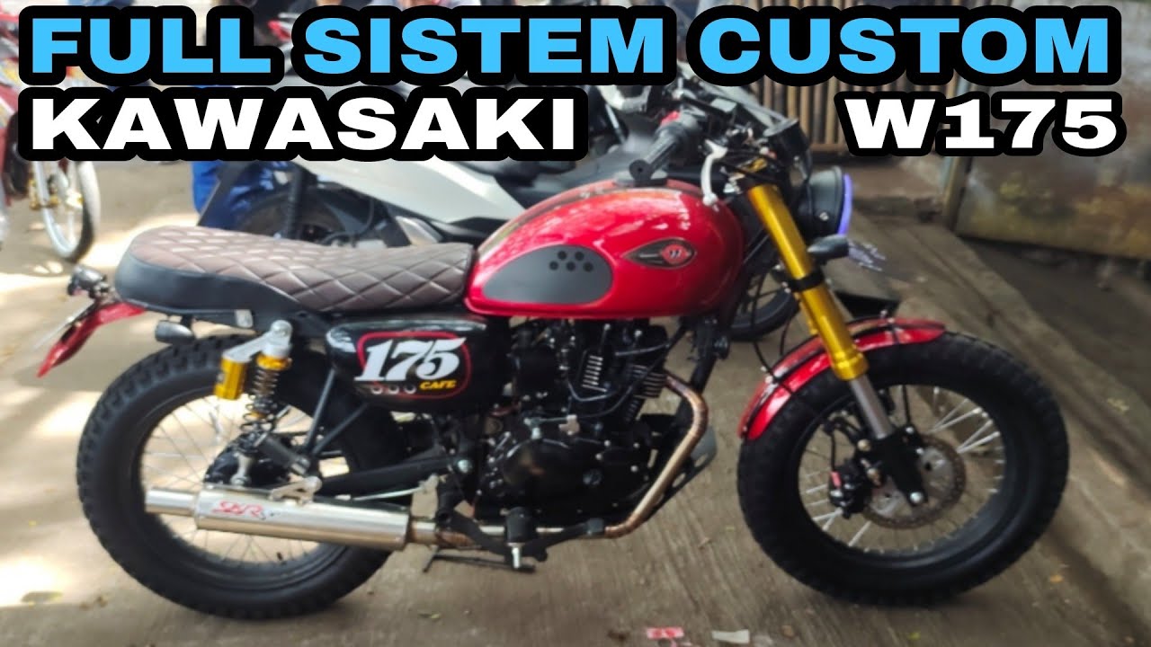 CUSTOM MUFFLER FULL SISTEM KAWASAKI W175 BUATAN BENGKEL KNALPOT SKR ...